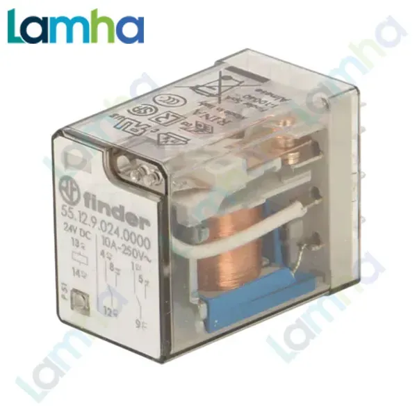 Rờ le trung gian finder 55.12.9.110.0000 (Coil: 110VDC; 2CO; 10A/250VAC ...