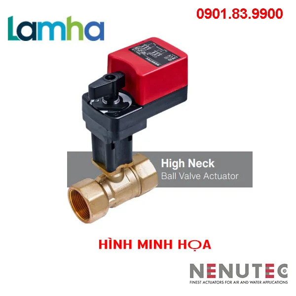 Van motorized 2 ngã, nối ren Nenutec NVCB72015BF + NABM 1.2-05 Điện áp ...